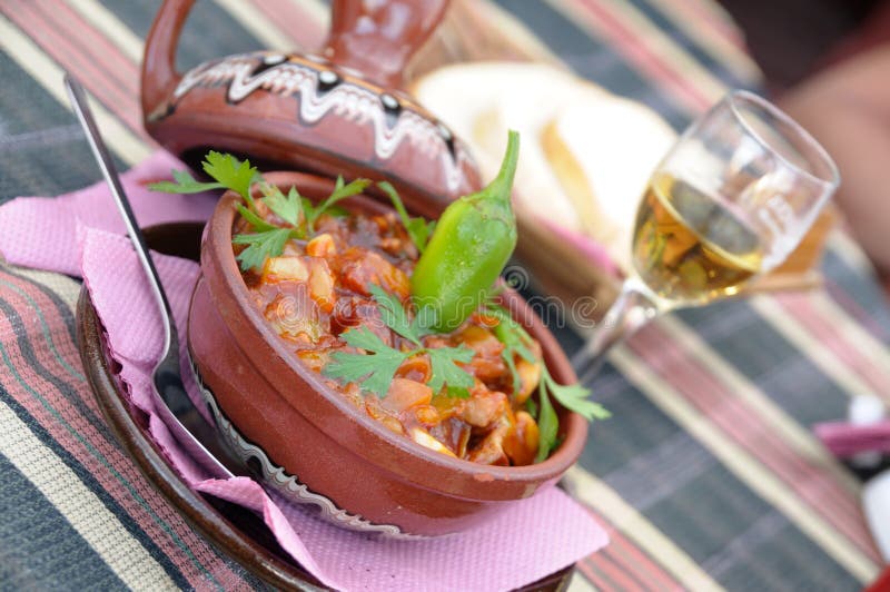 Kavarma stock photo. Image of pottery, food, dish, kavarma - 10704410