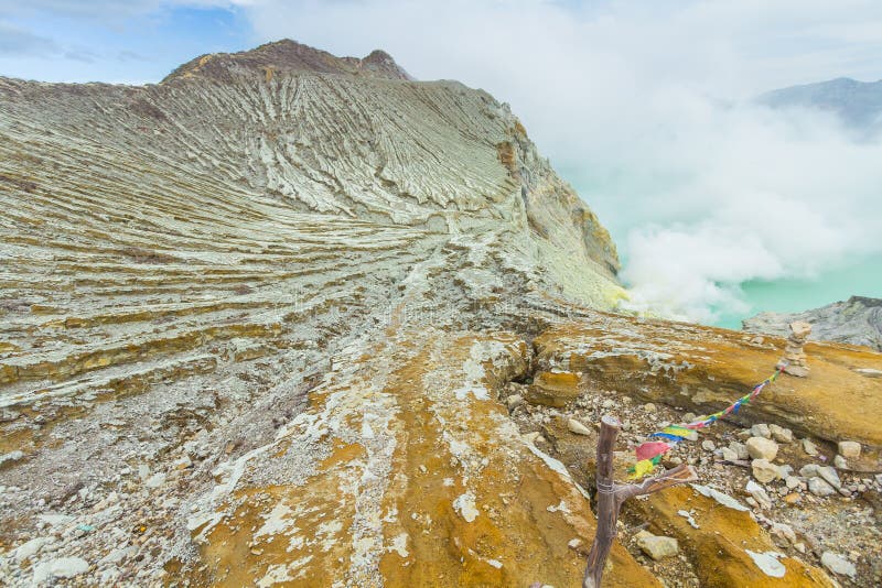 Kawah Ijen Volcano in East Java , Indonesia Stock Image - Image of ...