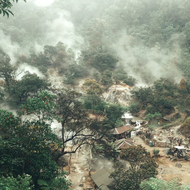Kawah Rengganis Top View, Bandung, West Java, Indonesia. Stock Image ...