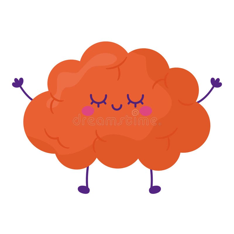 Kawaii brain design stock vector. Illustration of medicals - 258450396