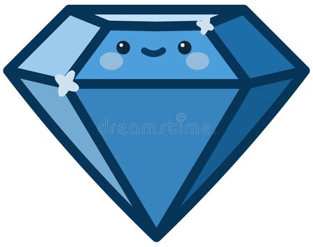 Kawaii Diamond stock vector. Illustration of cute, character - 325859890