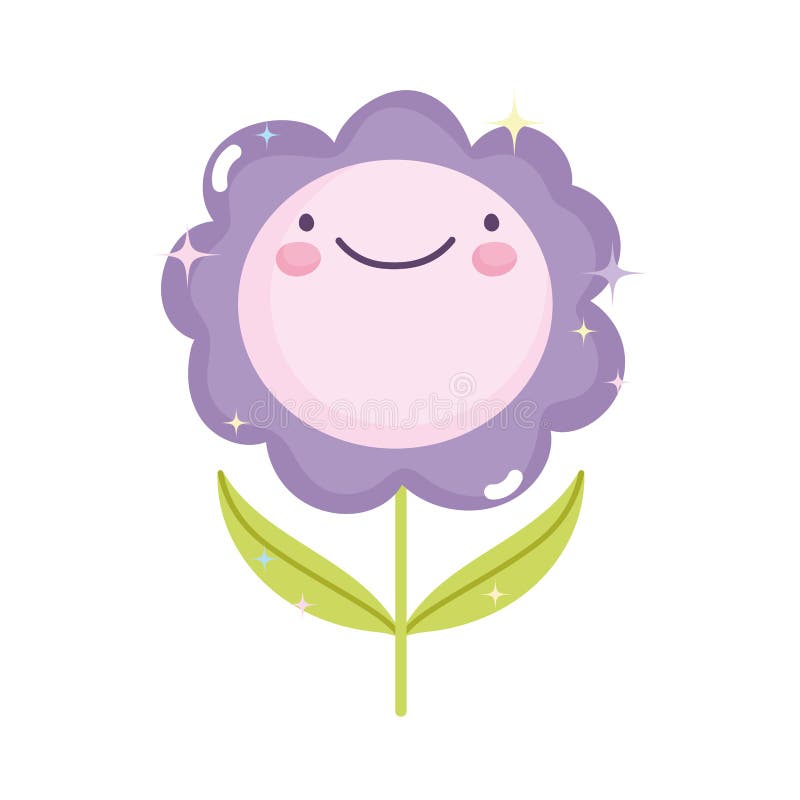 Kawaii Gardening Cartoon Characters Tools Collection Stock Vector