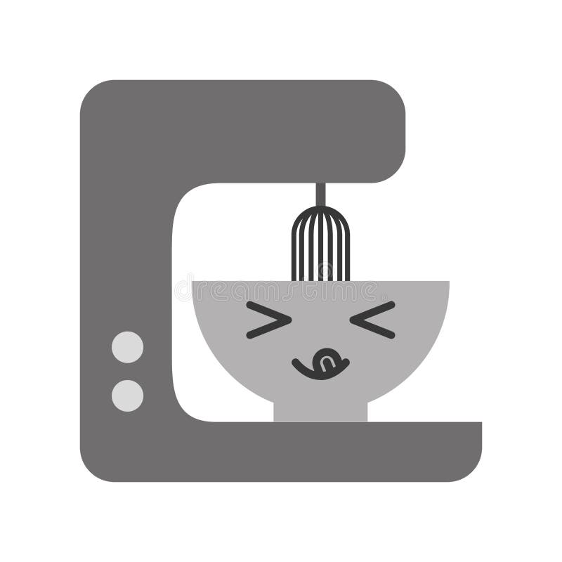 Kawaii Kitchen Mixer Cartoon Stock Vector - Illustration of mixer ...