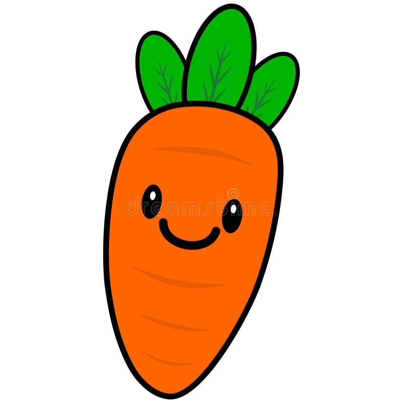 Kawaii marchewka ilustracja wektor. Ilustracja złożonej z asia - 72945773