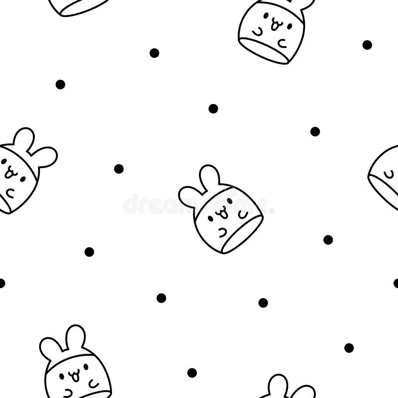 Kawaii Marshmallow Coloring Page Stock Illustration Illustration Of