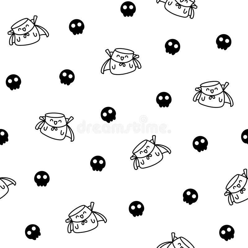 Kawaii Marshmallow Coloring Page Stock Illustration Illustration Of