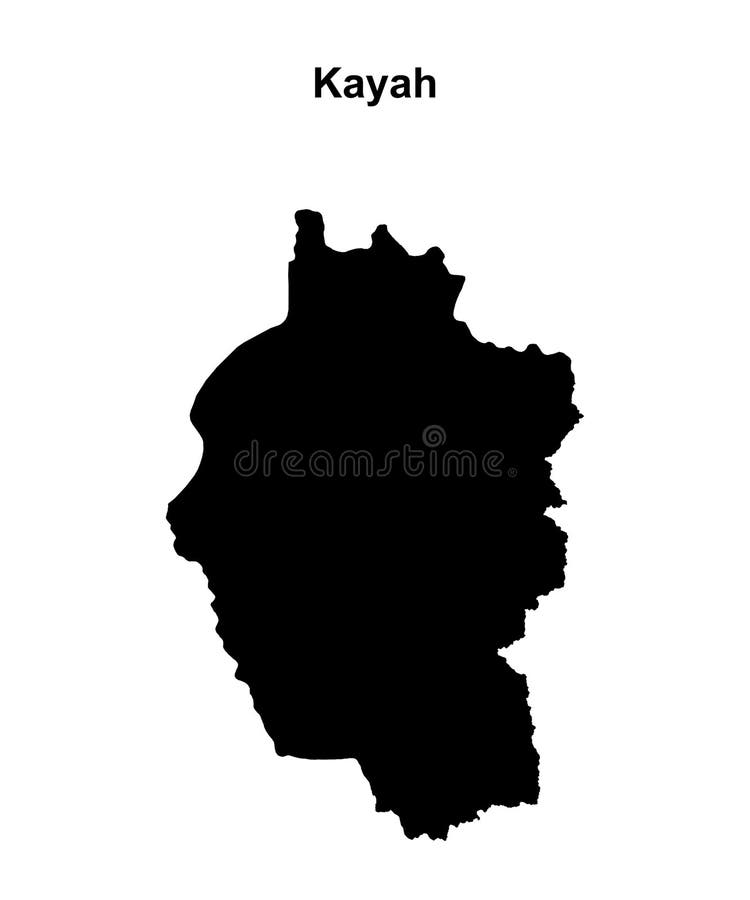 Kayah outline map stock vector. Illustration of outline - 360612395