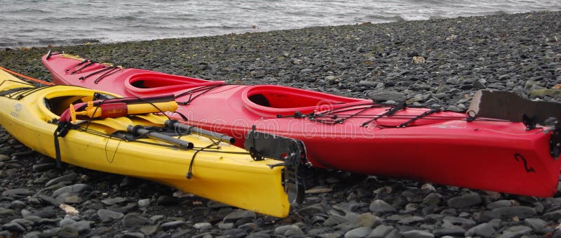 Colorful Kayak on the Beach, Alaska Stock Photo - Image of kayak ...