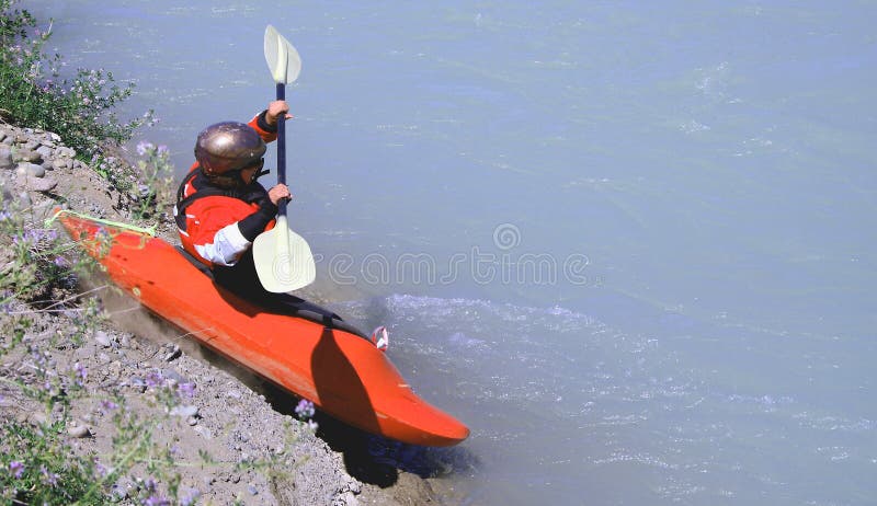 Kayak stock image. Image of person, land, extreme, excitement - 1639743