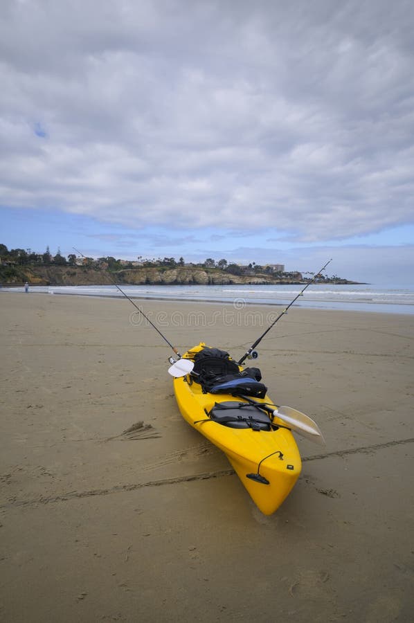Kayak on the beach stock image. Image of diego, paddle - 5327087