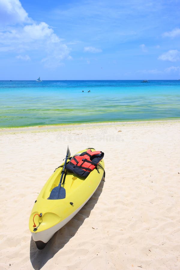 Kayak on the beach stock photo. Image of island, asia - 44665412