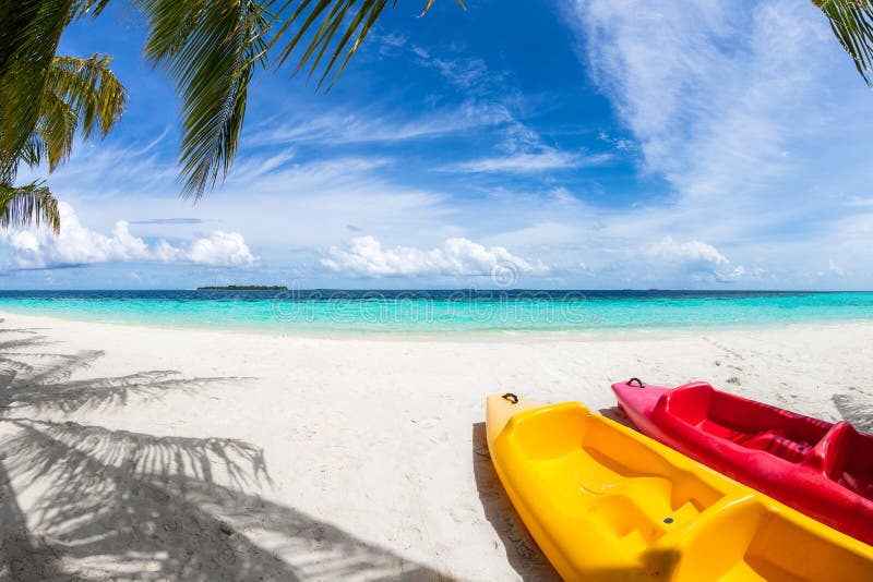 Kayak on beach stock photo. Image of beautiful, outdoor - 58218656