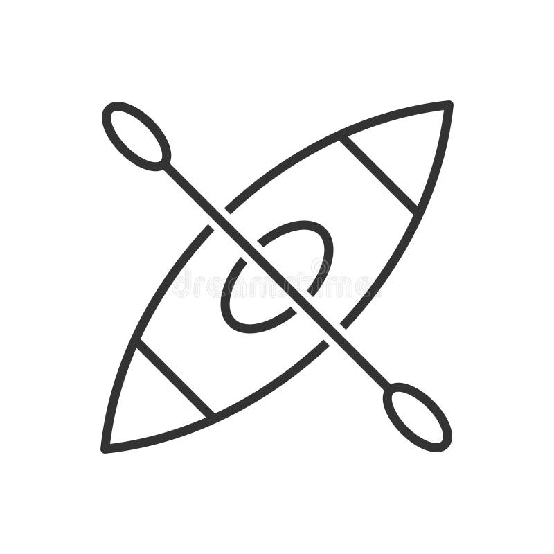 Kayak Boat Icon - River Boat Icon Stock Vector - Illustration of ...