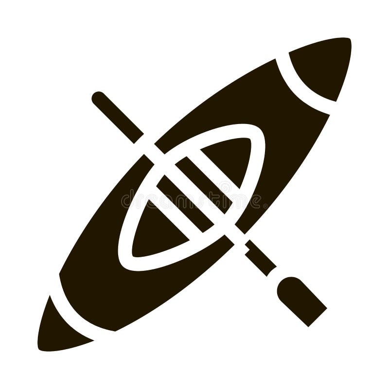 Canoeing Icon Pictogram Vector Design. Stick Figure Man Canoe Rider ...