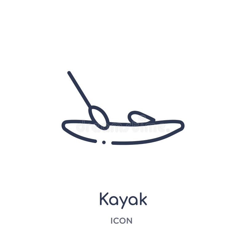 Kayak Icon from Nautical Outline Collection. Thin Line Kayak Icon ...