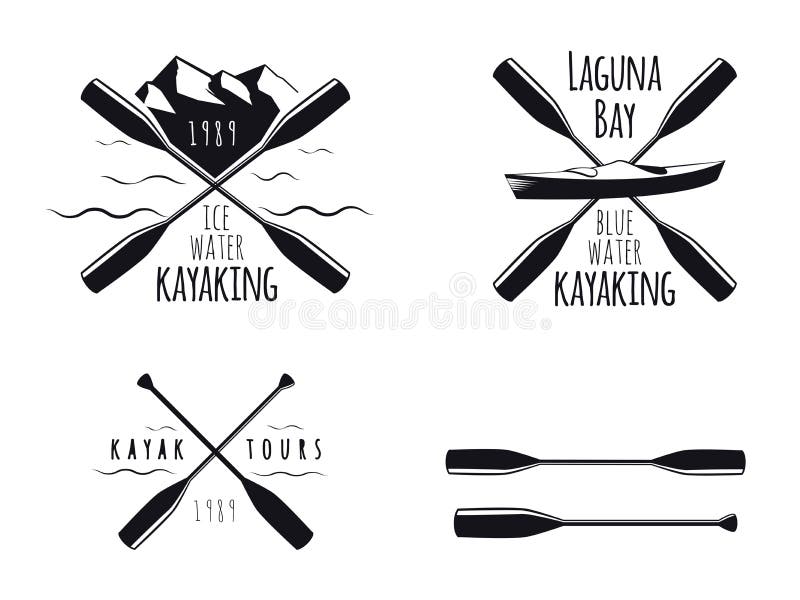 Kayak Icons stock vector. Illustration of retro, activity - 56482893