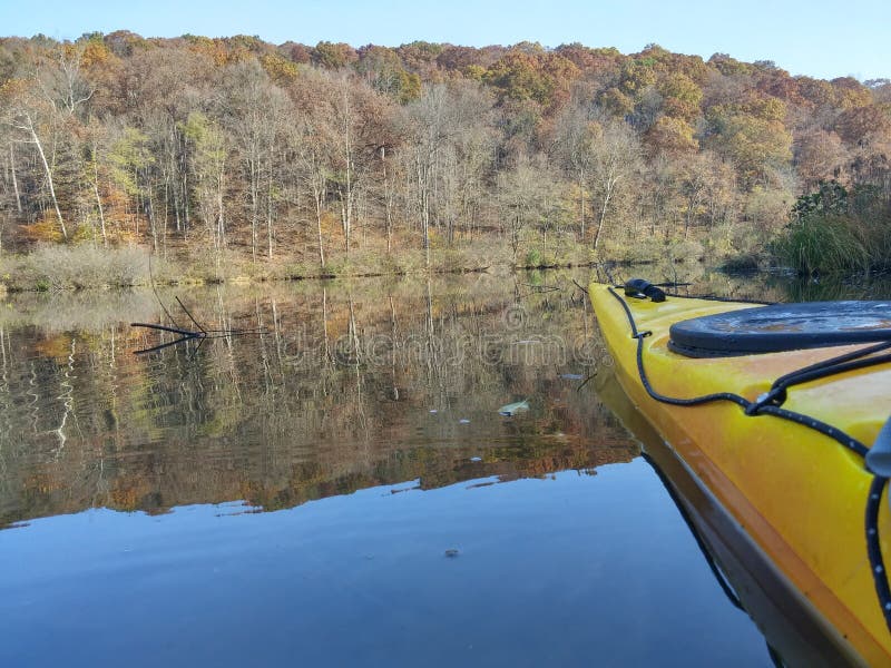 Kayak on the lake stock photo. Image of person, remote - 80162250