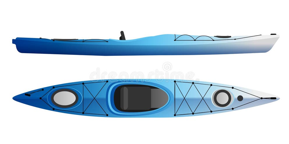 Kayak - Modern Boat for Active Leisure Stock Vector - Illustration of ...