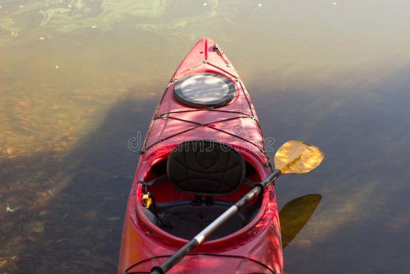 Kayak in open water. stock photo. Image of kayaker, attraction - 61300944
