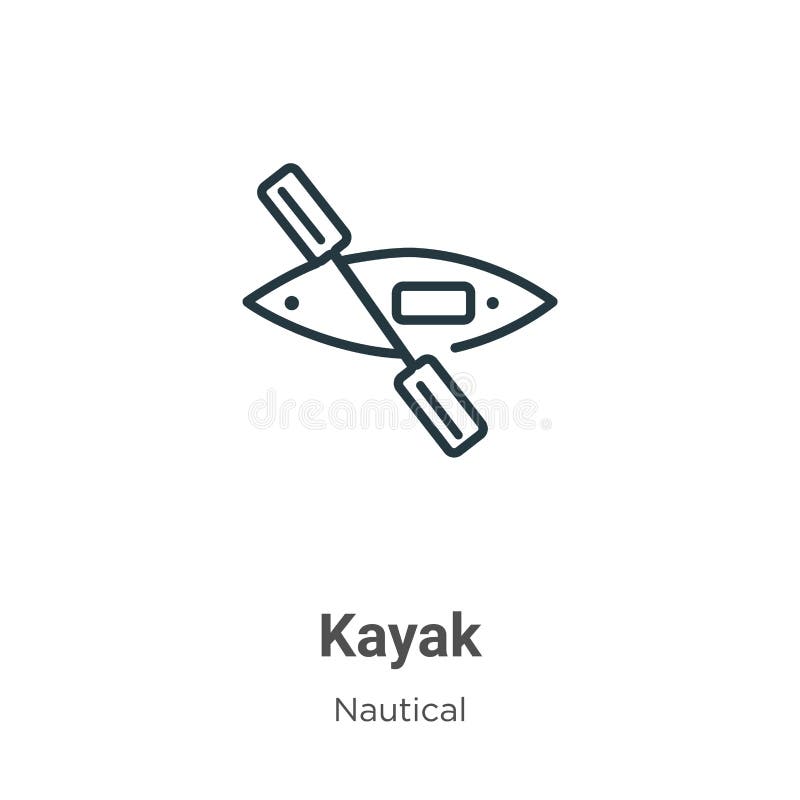 One Kayak Icon in Filled, Thin Line, Outline and Stroke Style. Vector ...