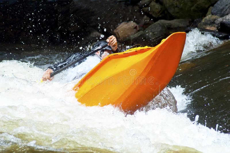 Kayak in Paddling Competition. Stock Image - Image of athlete, boat ...