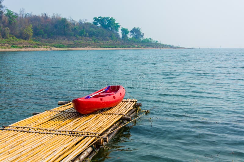 A Kayak is Parked on the Raft Stock Image - Image of summer, outdor ...