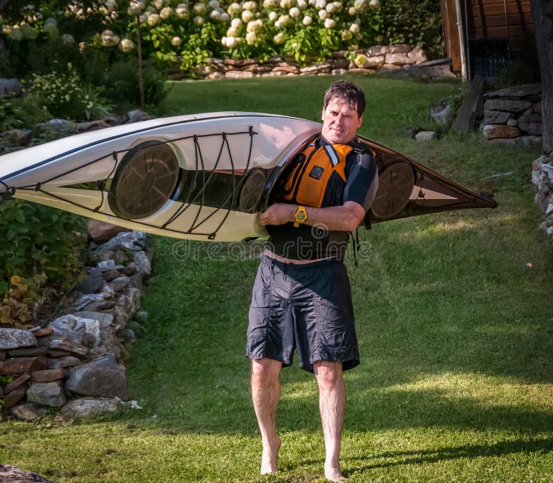Kayak portage stock photo. Image of scenic, sport, kayaking - 77661654
