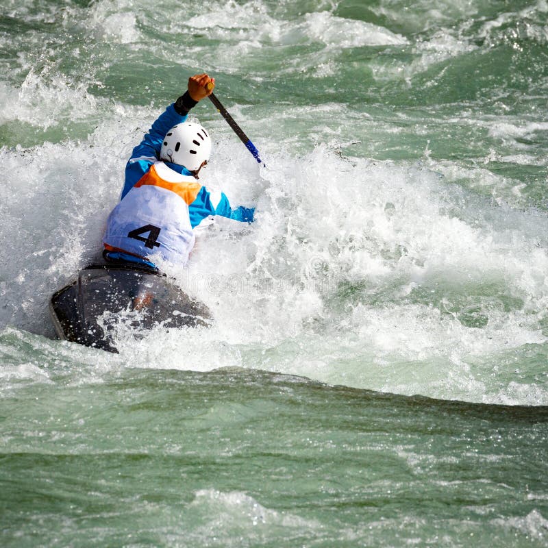 Kayak on the rapids stock photo. Image of currents, canoeing - 5015620