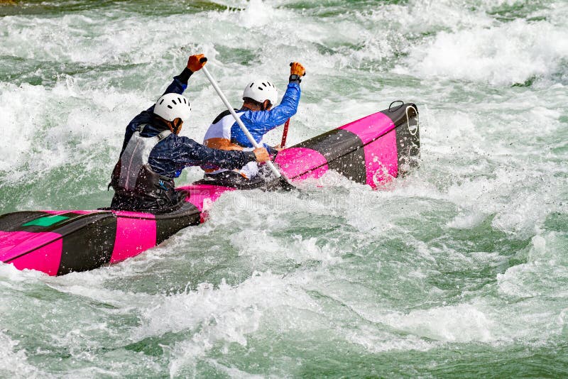 Kayak in the rapids editorial stock photo. Image of people - 165654008