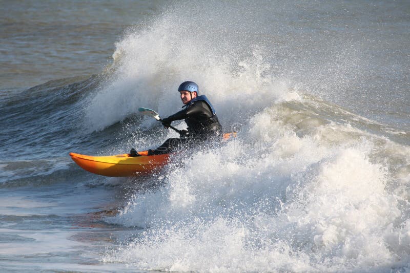 Kayak Sea Wave Surfing stock photo. Image of dorset, sport - 2178034