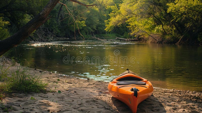 A Kayak on the Shore Waiting for Its Turn To Take a Trip Down the ...