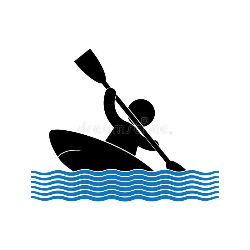 Kayak sport icon stock vector. Illustration of exercise - 280268631