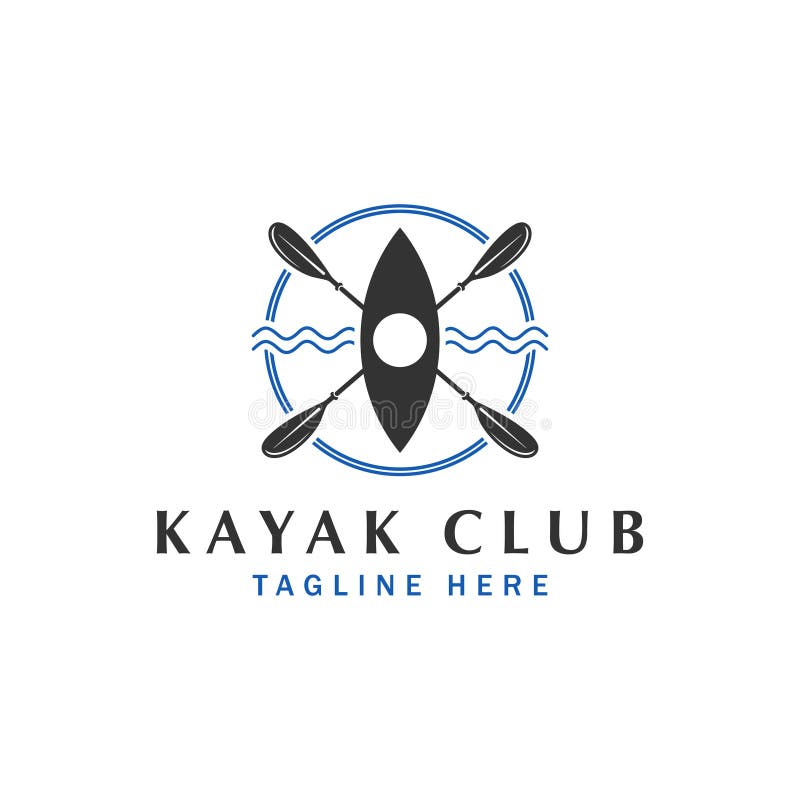 Kayak sport logo design stock illustration. Illustration of boat ...