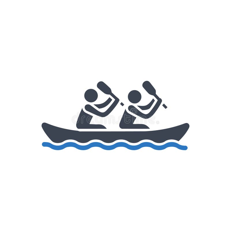 Kayak Team Icon stock vector. Illustration of water - 375316248