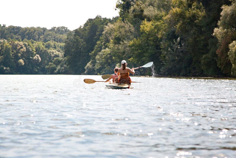Kayak with Tourists Journey on the River Editorial Image - Image of ...