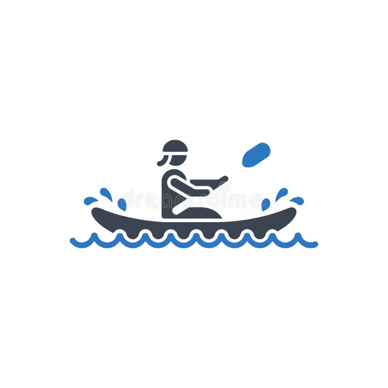 Kayak Water Adventure Icon stock vector. Illustration of outdoor ...
