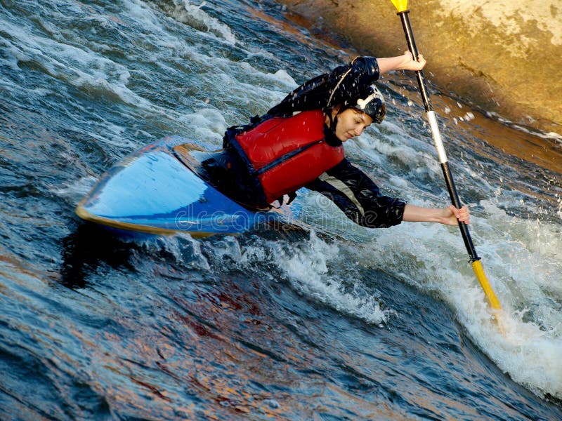Female kayaker stock photo. Image of canoe, extreme, nature - 13105502