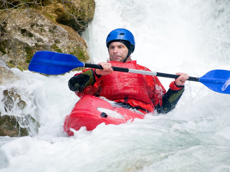 Kayaker stock image. Image of danger, adrenaline, leisure - 18962483