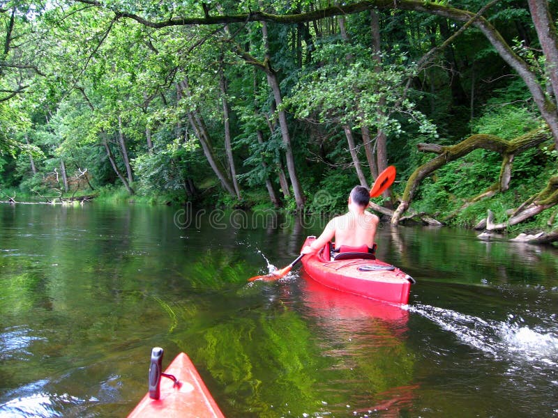 Kayaking stock image. Image of clear, kayak, holidays - 1021261