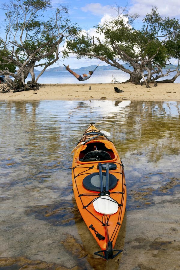 Kayaking stock photo. Image of ocean, sand, orange, tourism - 15015482