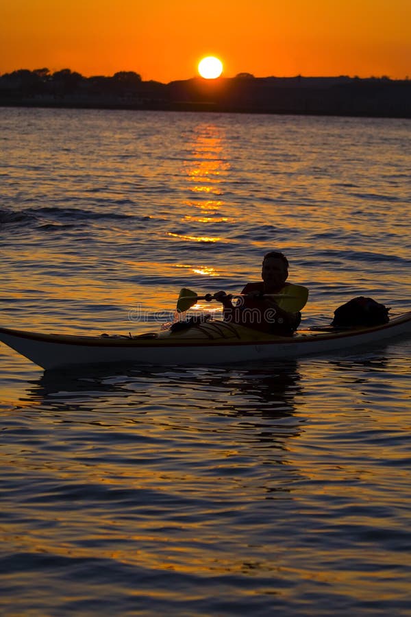Kayaking stock photo. Image of colorful, silhouette, river - 20556310