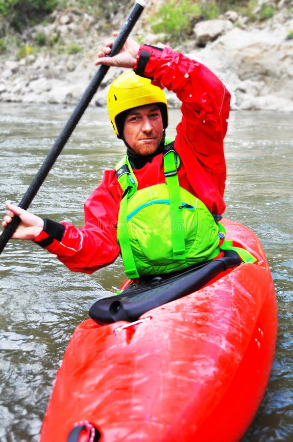 Kayaking As Extreme and Fun Sport Stock Photo - Image of people ...