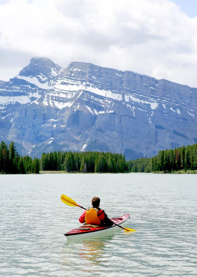 Kayaking in Banff stock photo. Image of banff, adventure - 2615916