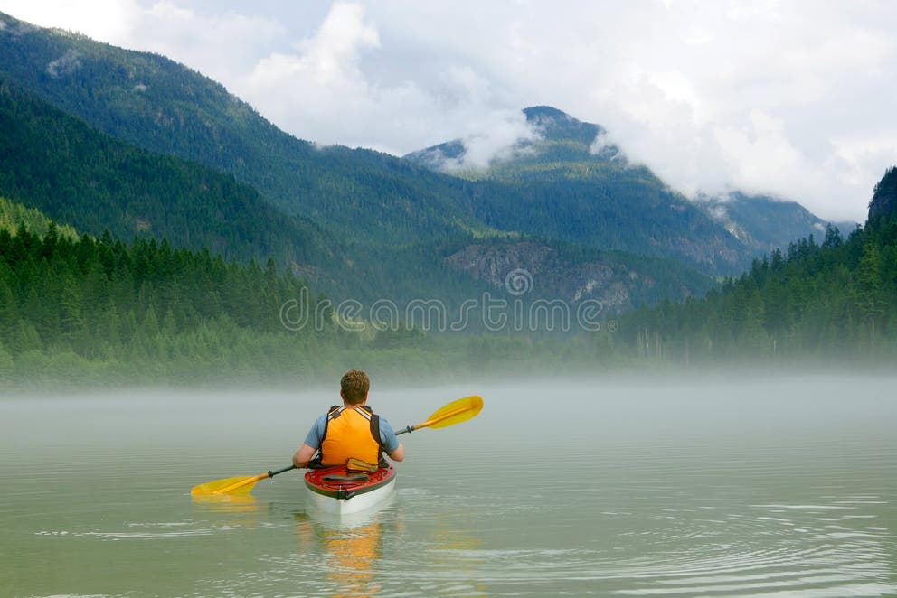 Kayaking in Banff stock photo. Image of nature, kayak - 2616336