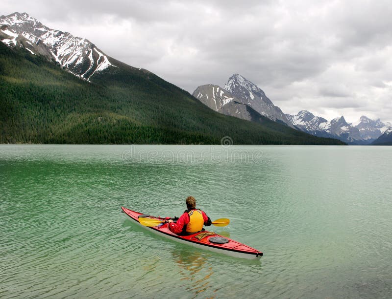 Kayaking in Banff stock photo. Image of boat, colorful - 2616712