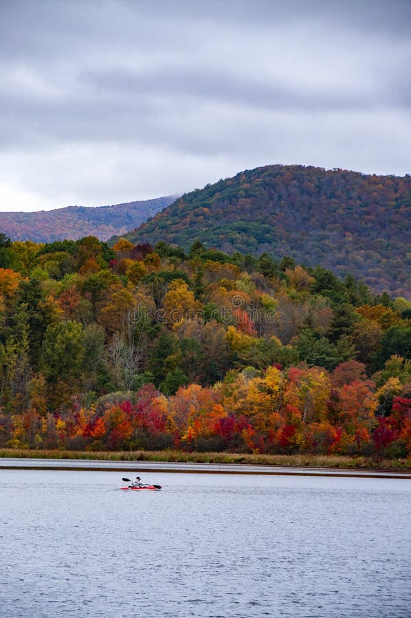 Kayaking in the Berkshires during Fall Stock Photo - Image of kayaking ...