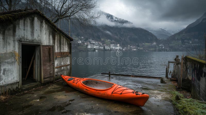Kayaking in the Direction of Magnificent Alpine Ranges and a Calm Lake ...