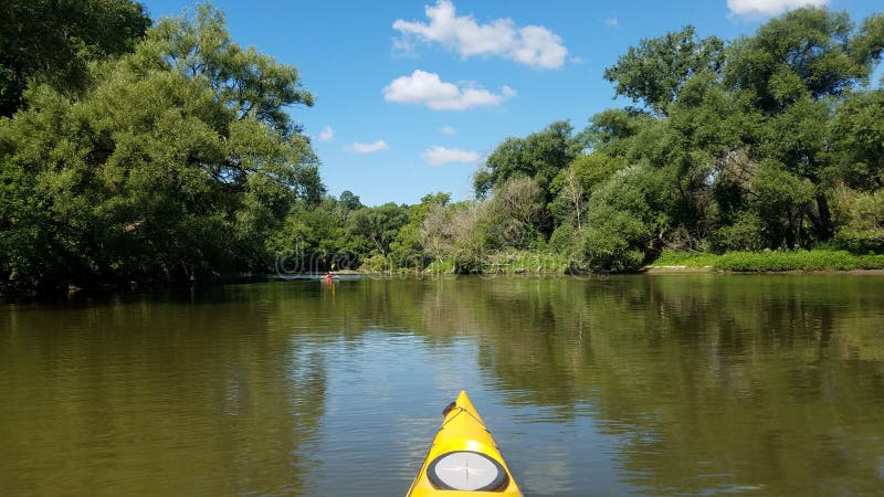 Kayaking at Humber River in Summer Stock Photo - Image of calm ...