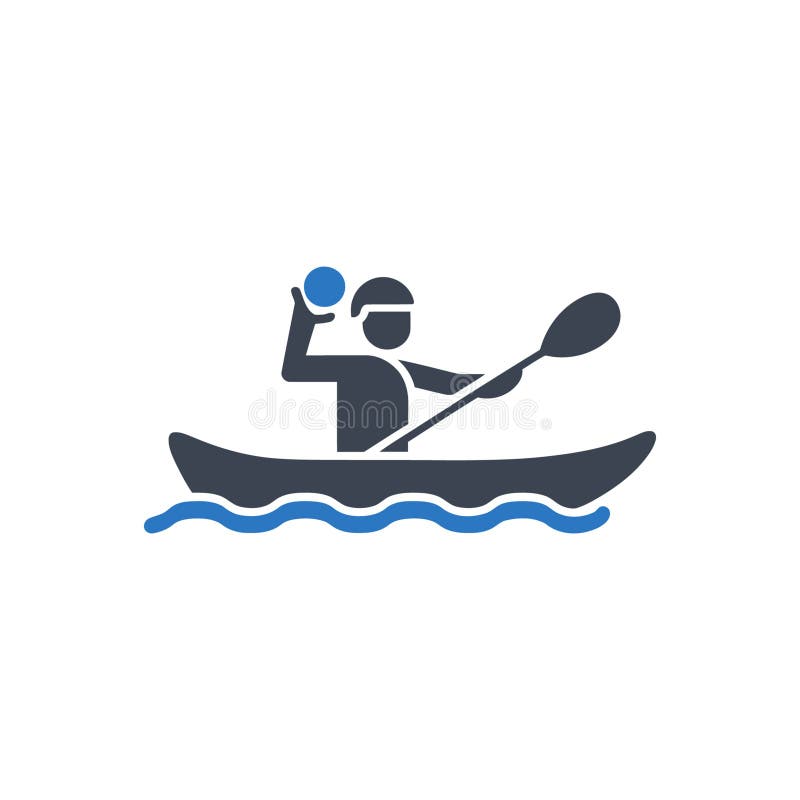 Kayaking Icon stock vector. Illustration of athlete - 375316241