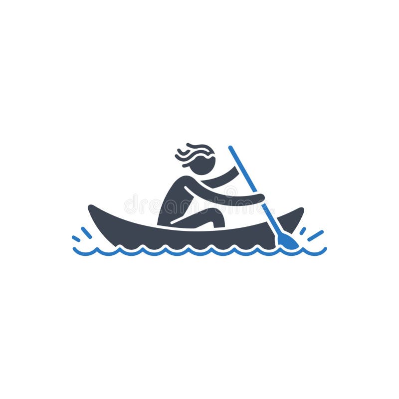 Kayaking Icon stock vector. Illustration of symbol, water - 373827888